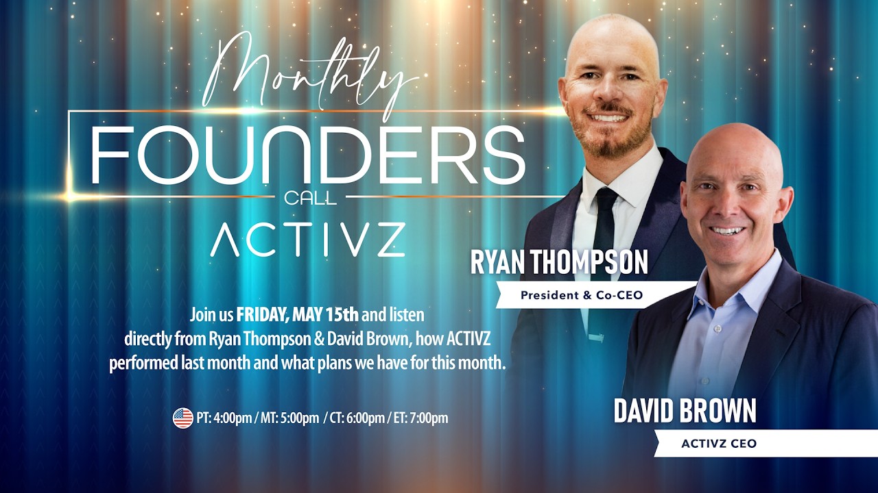 🔴 PREMIERE — Founders Call May 2026 | Ryan Thompson & David Brown Set the Path Forward