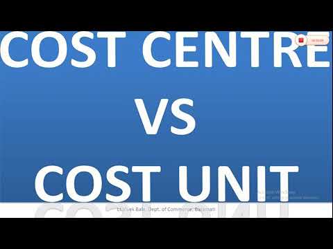 Cost Unit and Cost Centre