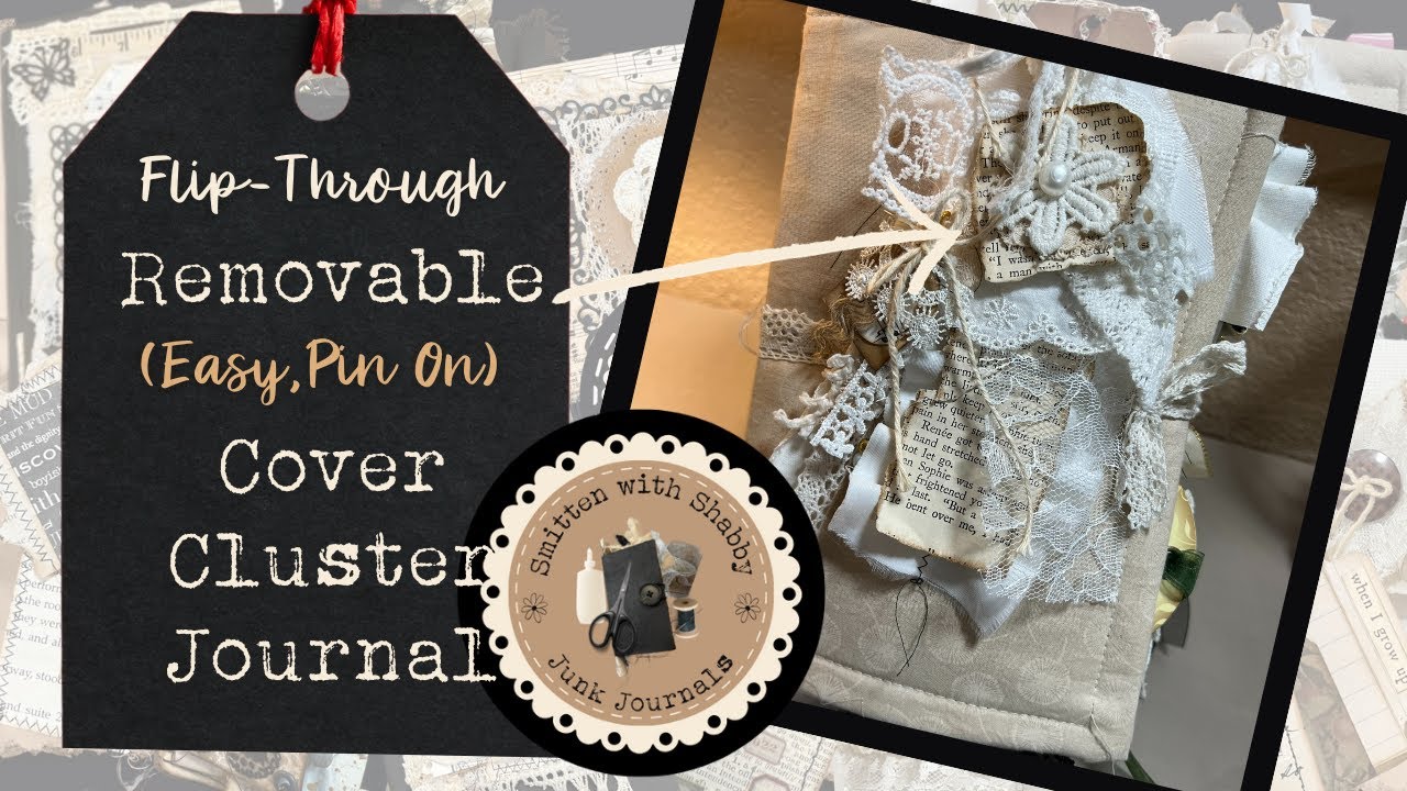 Junk Journal Flip-Through: Pin On Cover Cluster #junkjournalideas #papercrafting