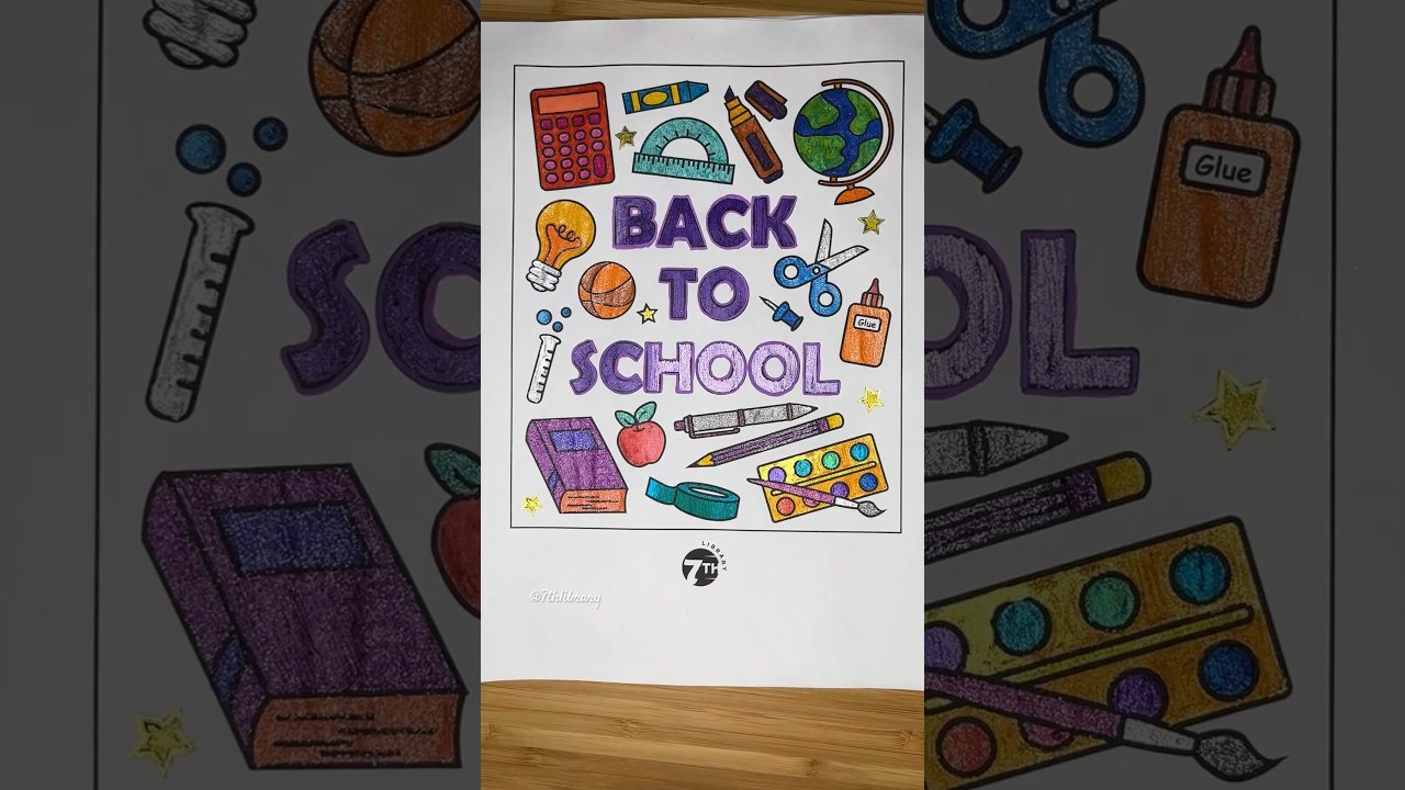 Back To School Free Coloring Page 🖍️🖌️🖋️