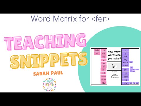 fer Word Matrix