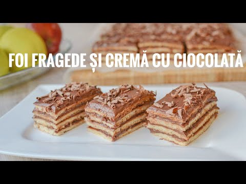 PRĂJITURĂ SIMPLĂ: foi fragede și ciocolată (UPDATE: folosiți lista de ingrediente din descriere 🙏 )
