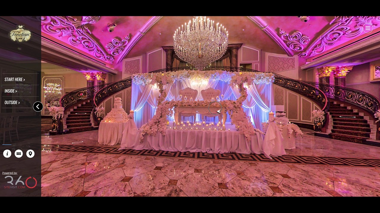 Venetian wedding venue Garfield, NJ by 360SiteVisit com