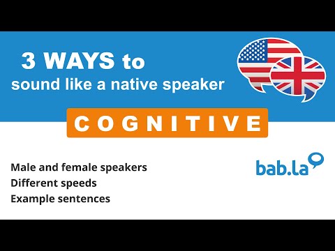 COGNITIVE pronunciation | Improve your language with bab.la