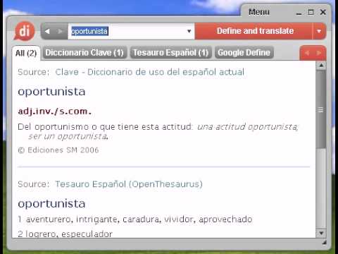 Definición de oportunista