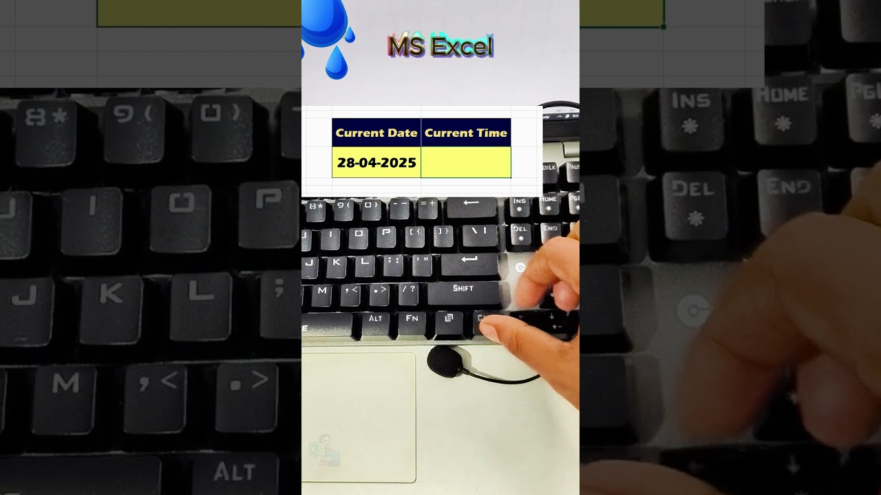 MS Excel shortcuts: Current Date Current Time #ExcelShortcuts #ExcelTips #ProductivityHacks #Current