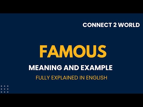 What Does famous Means || Meanings And Definitions With famous in ENGLISH
