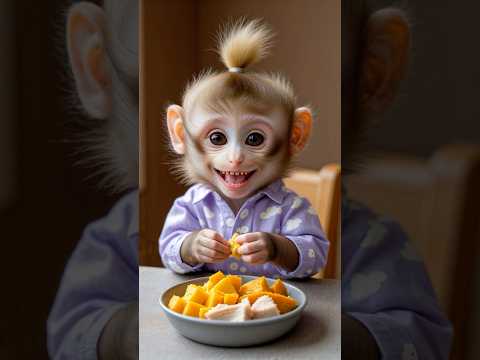Cuteness overload: this baby monkey’s grin wins it all! 🐒❤️