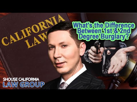 What's the difference between 1st & 2nd degree burglary?