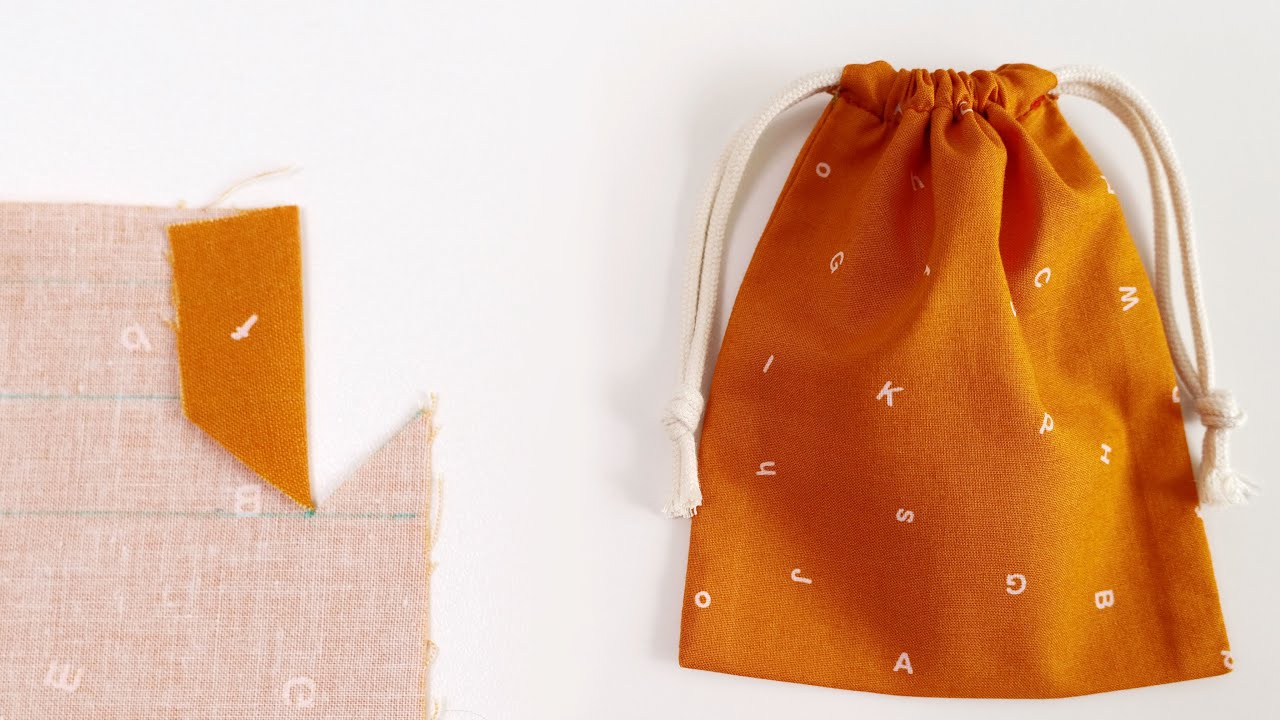 A Simple Trick for the Perfect Unlined Drawstring Pouch (sew in 10 min.)