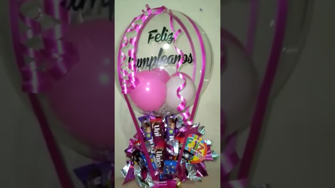 lindo detalle para una cumpleañera 🥳🎁🎉🎊🎉#cumpleaños #globos #burbujas