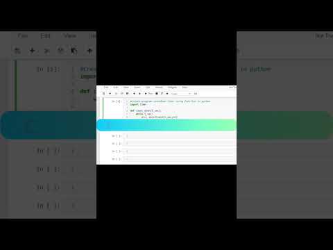 Countdown Timer Using Function In Python #python