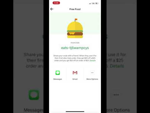 UBER EATS PROMO CODE $20 off your first order $25 minimum
