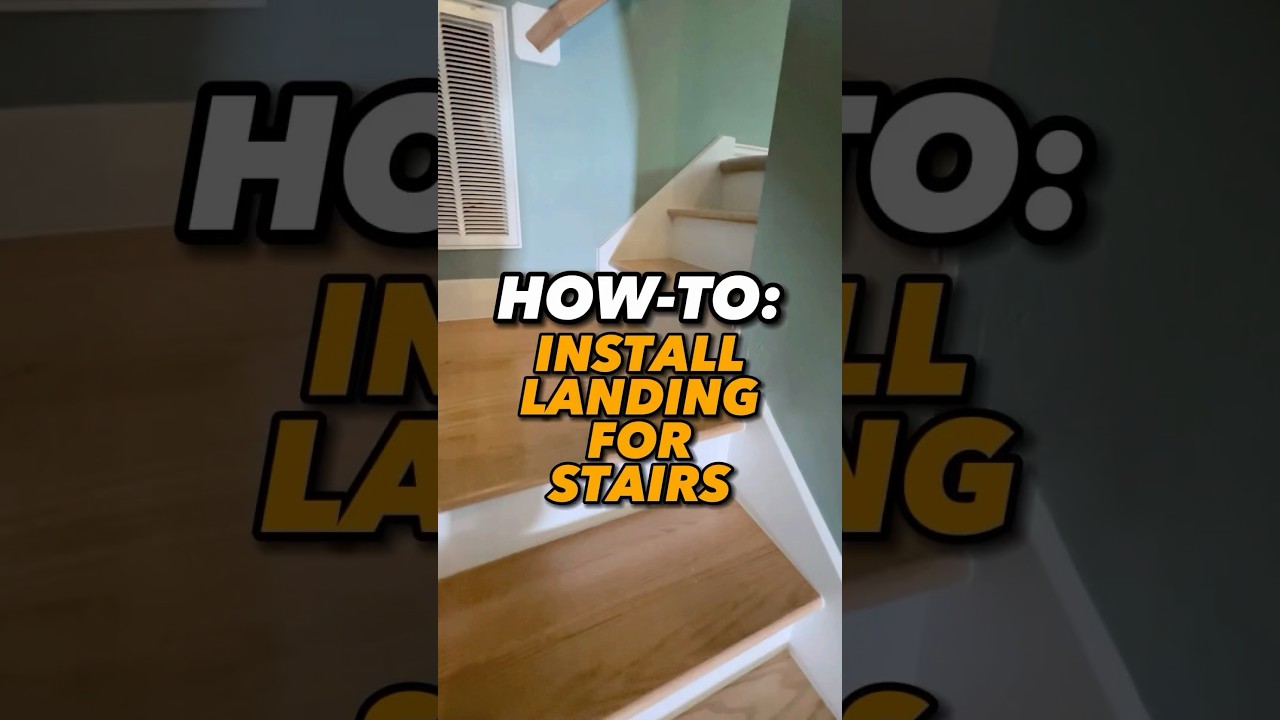 HOW-TO: 🔨 Learn how to install stair landings with ease! 📏✂️#diytips  #easyhacks