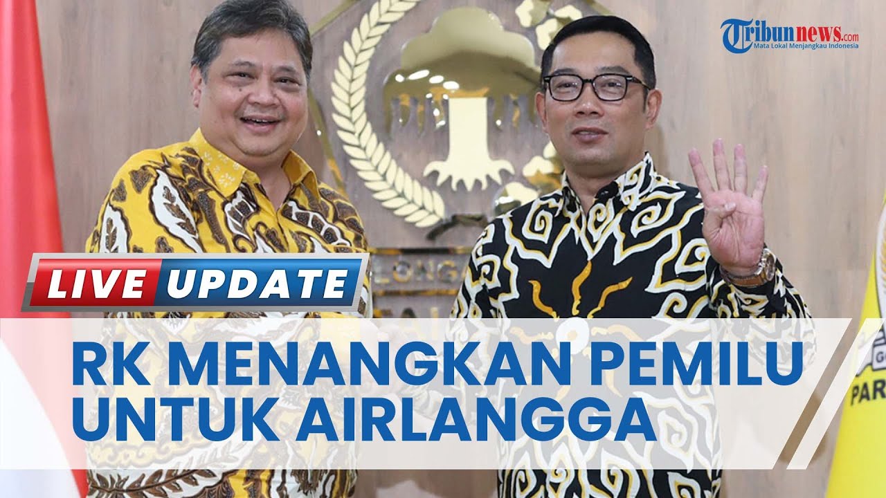 Gabung Partai Golkar, Ridwan Kamil Siap Narasikan Airlangga Hartarto Jadi Capres di Pemilu 2024 ...