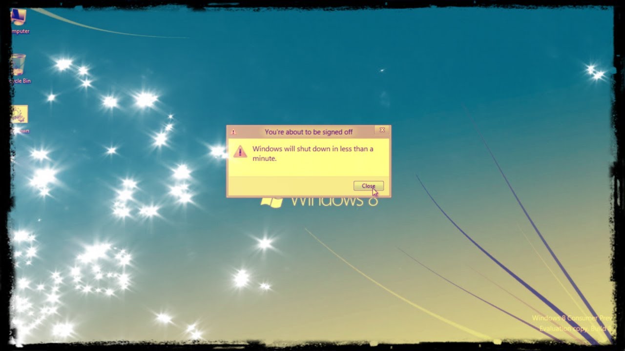 How to Shutdown a Computer Using Notepad in Windows 8