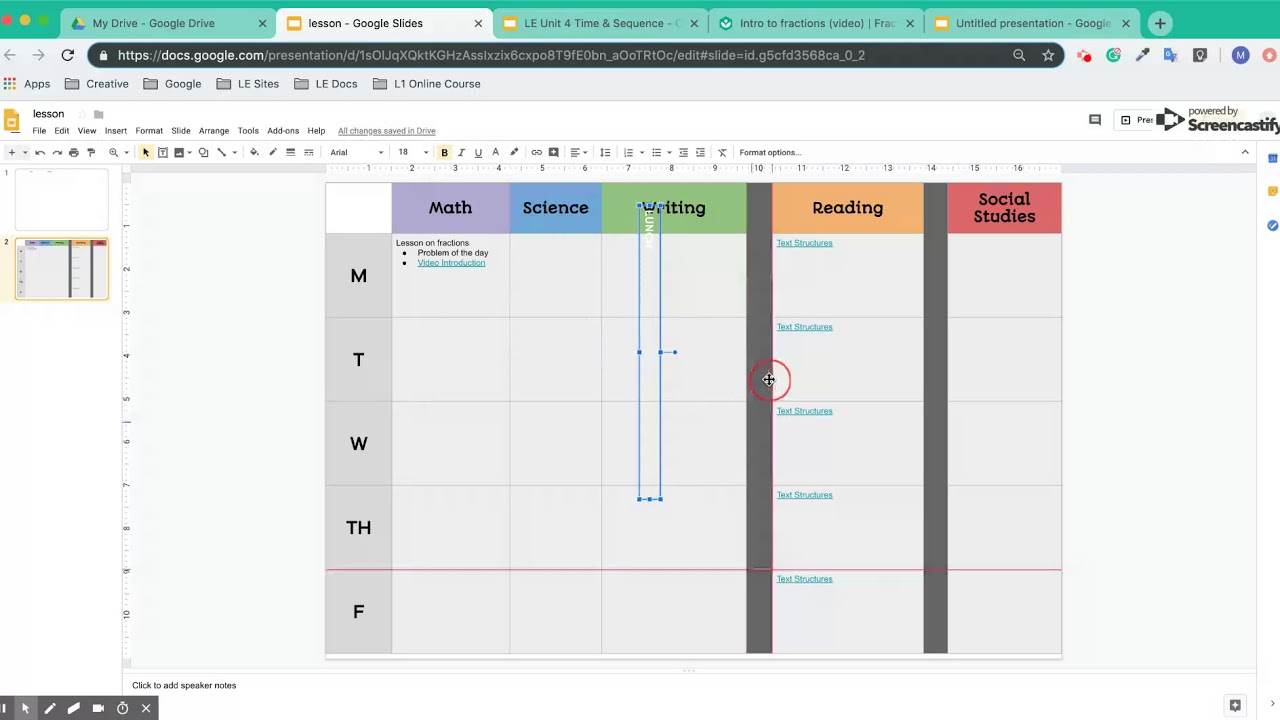 Creating Customized Lesson Plans with Google Slides