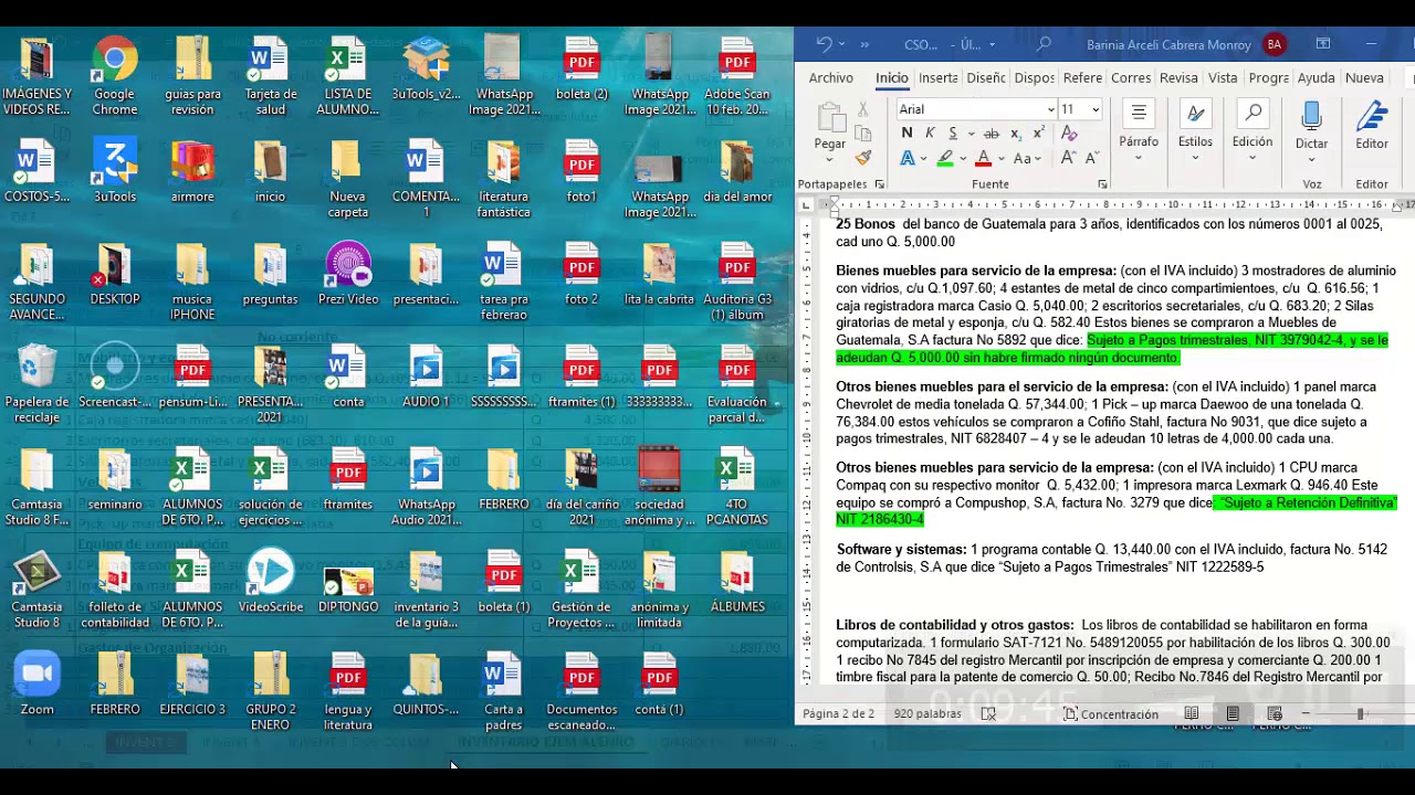 INVENTARIO, 4TO PERITO