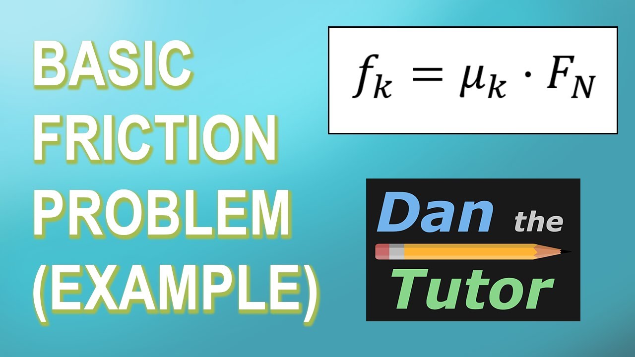 Basic Friction Problem (with Variables) | Dan the Tutor
