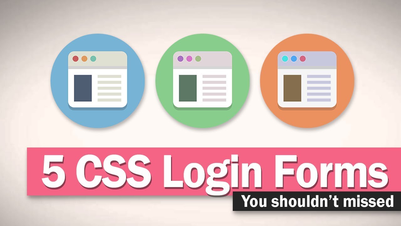 5 CSS Login Form Design You Shouldn't Miss