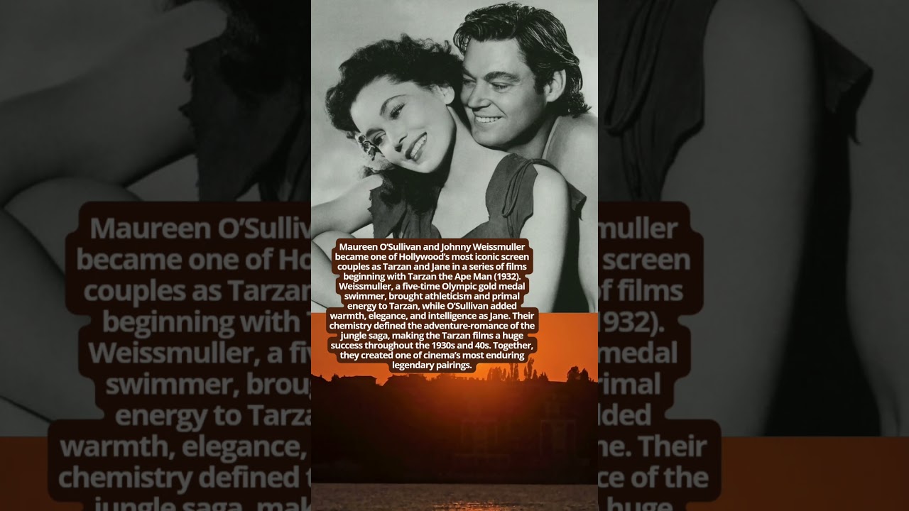 Maureen O’Sullivan and Johnny Weissmuller Tarzan and Jane #hollywoodbuzz #facts #vintage