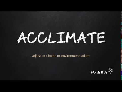 How to Pronounce ACCLIMATE in American English