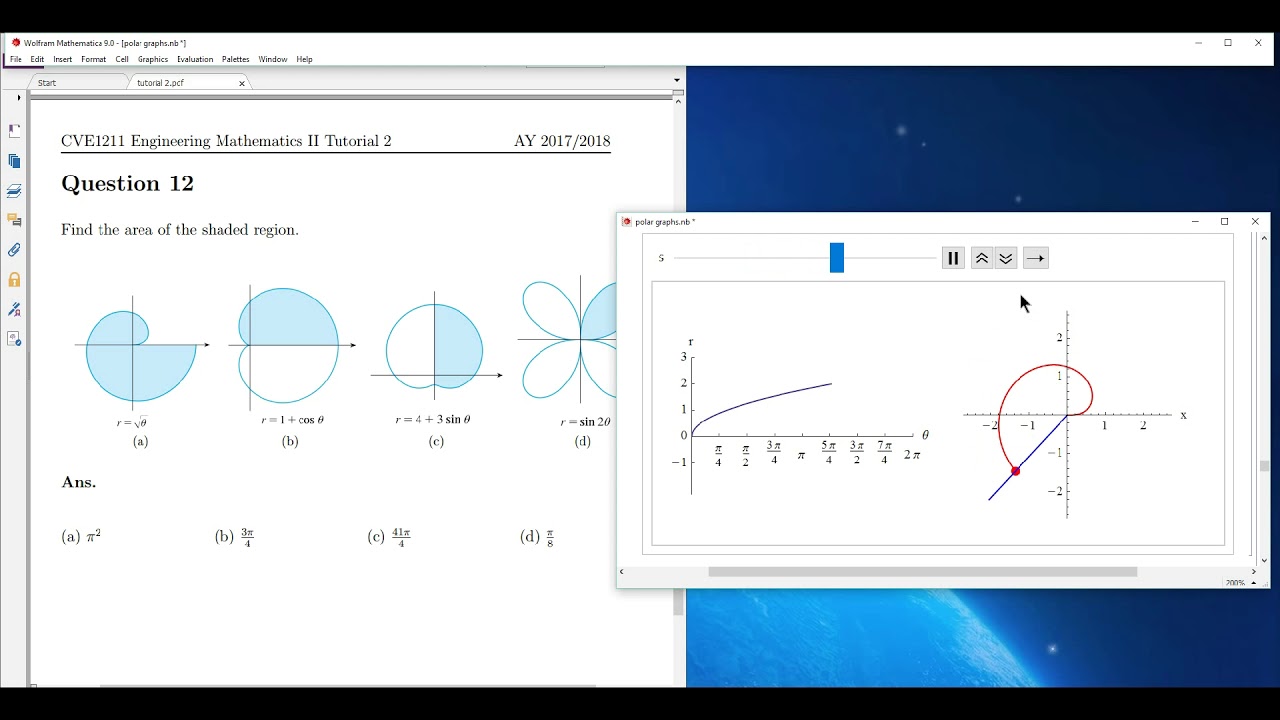 Polar Curve animation with Mathematica