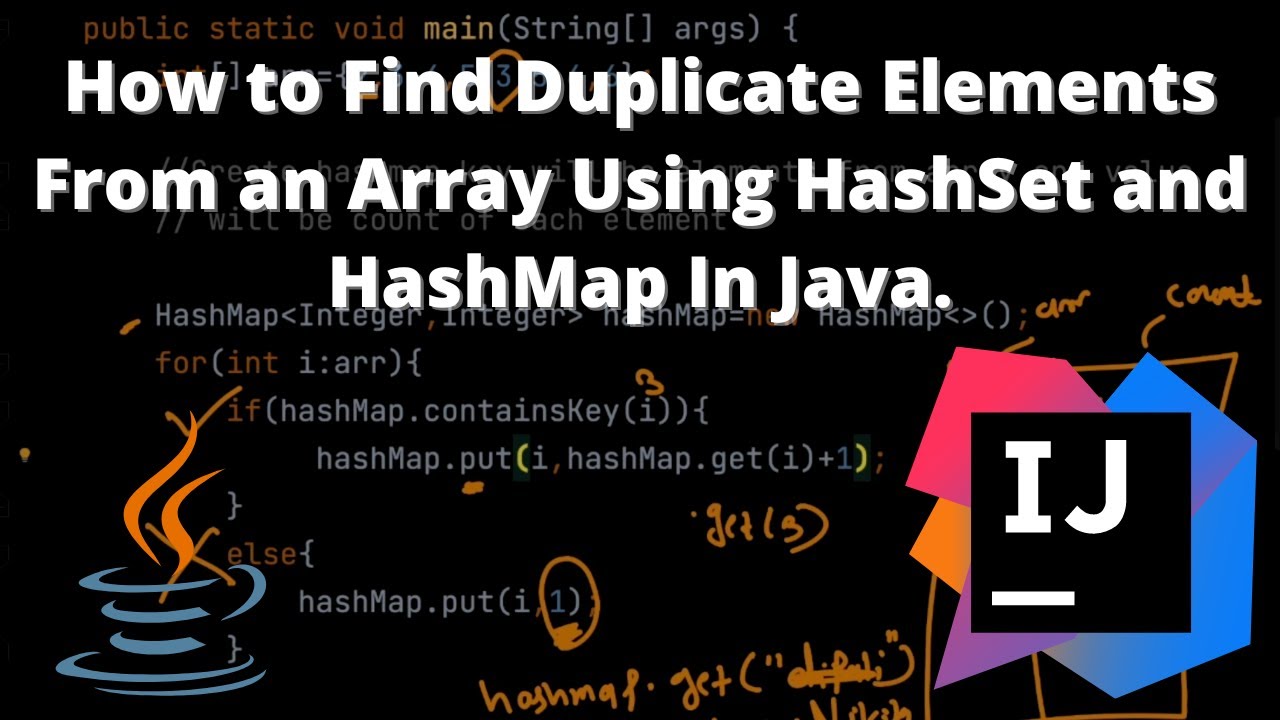 How to find Duplicate Elements from an array in java using HashSet and HashMap | #codinginterview