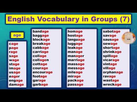 How to Learn English Vocabulary (Part 7): words with 'age'
