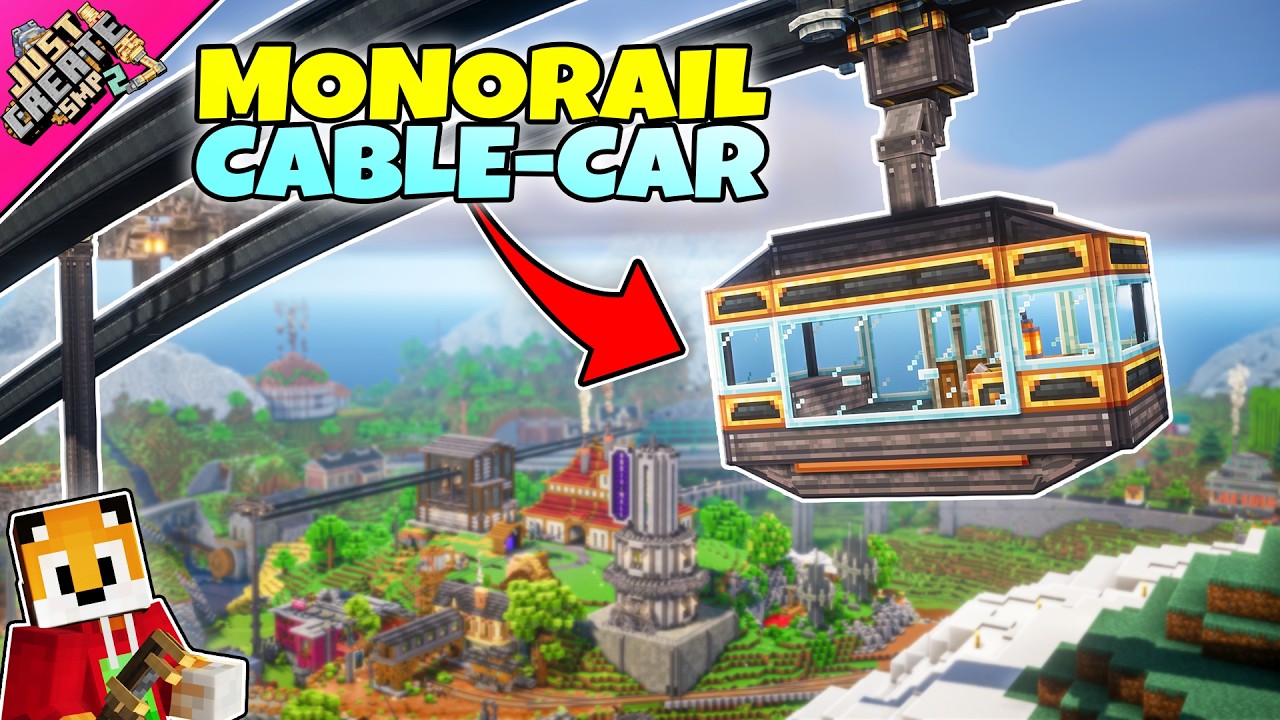I built a HUGE GONDOLA STATION in Minecraft Create Mod
