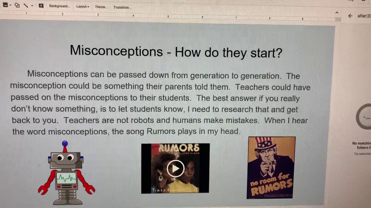 Misconceptions in Science