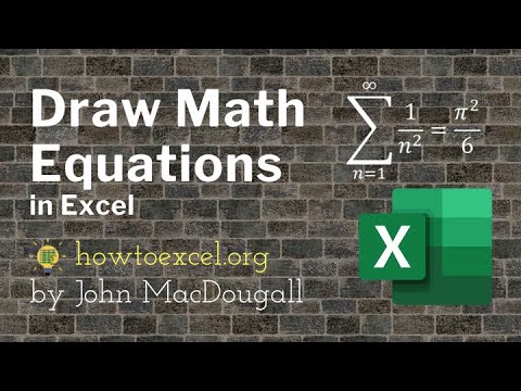 Easy Way to Draw Math Equations in Excel