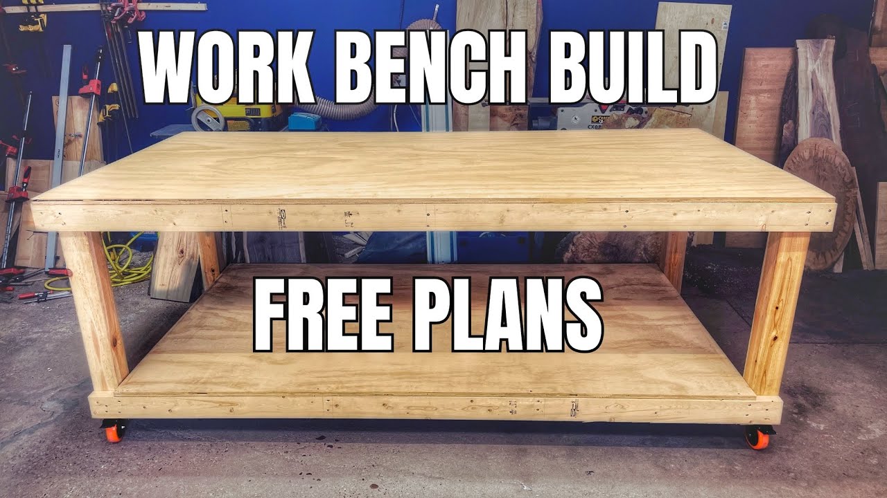 How to Build a Big Mobile Workbench | FREE BUILD PLANS | DIY Workbench