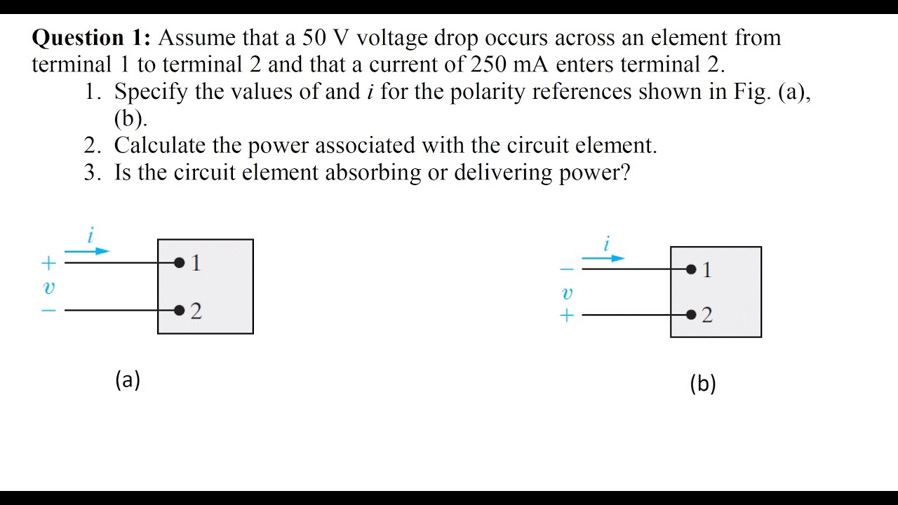 Linear Circuit 1, Exercise 1, Question 1