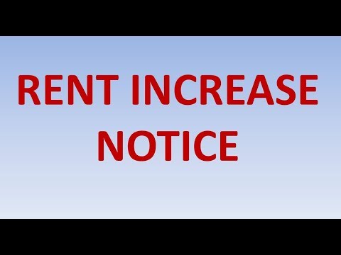 Rent Increase Notice for Raising Tenant's Lease Payment