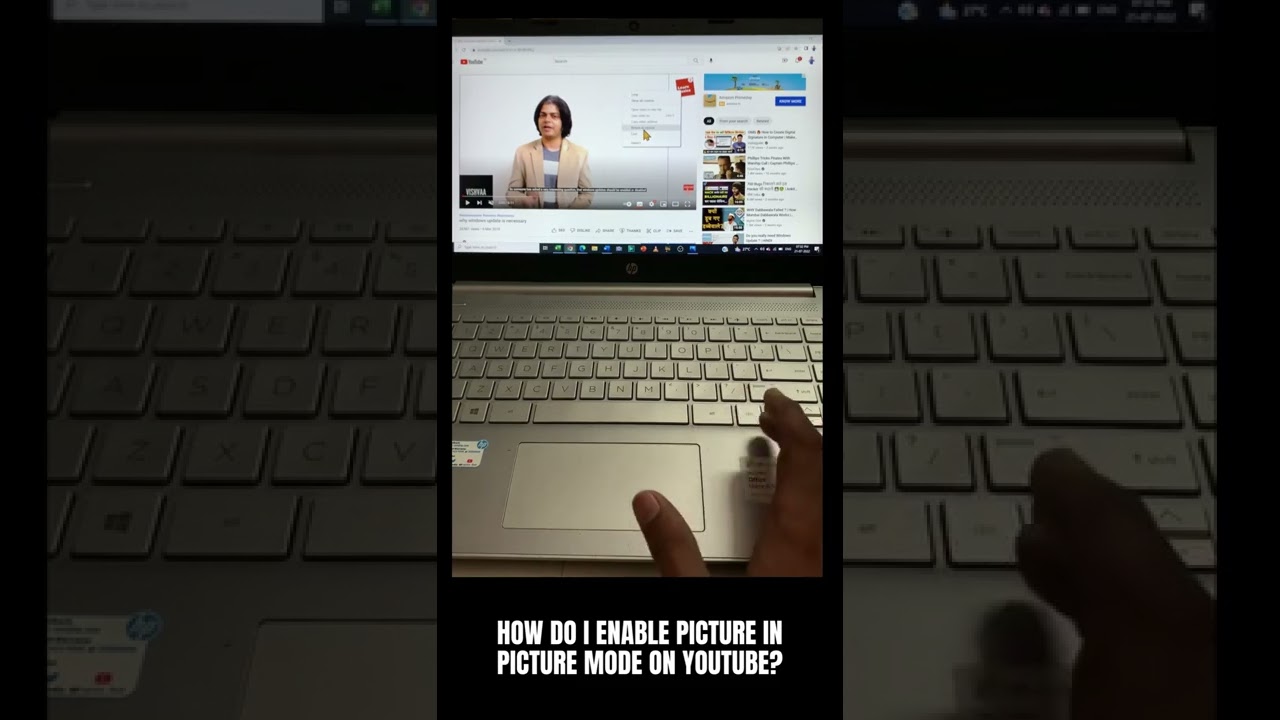 How do I enable picture in Picture mode on YouTube?