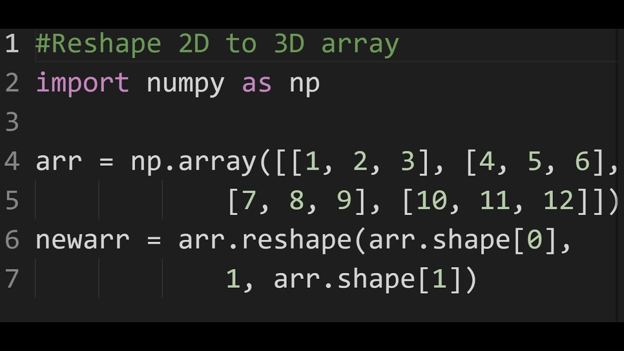 Reshape 2D to 3D array in Python