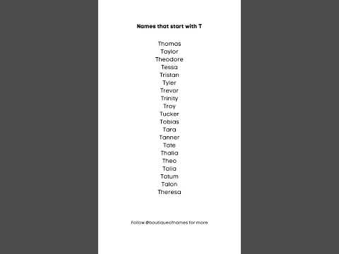 Names that start with T 🌮🤯 #names #namesuggestions #musicstyle #english #love #letteroftheday