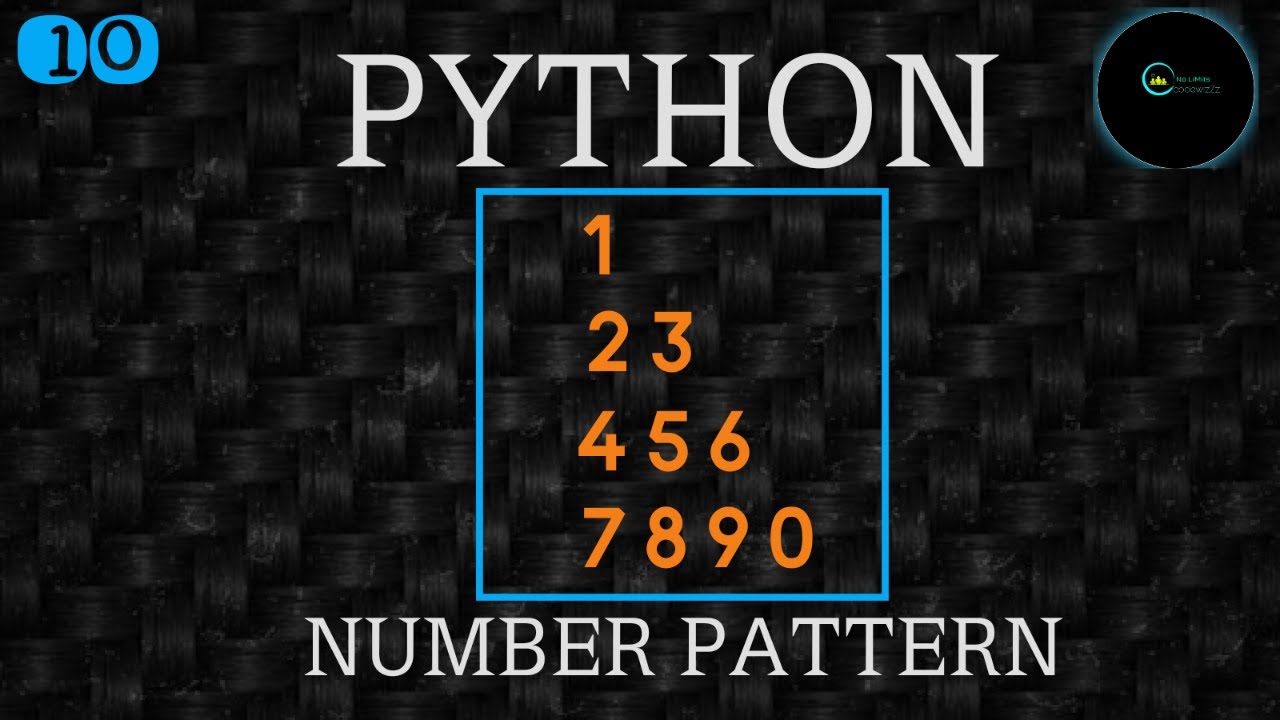Python pattern programs || Using digits make right triangle shape pattern program in python