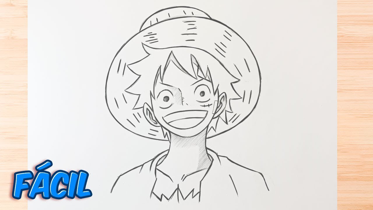 🎨 ¡Cómo a Dibujar a LUFFY FÁCIL Paso a Paso con LÁPIZ - Dibujos de One Piece!