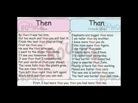 Than & Then Differences