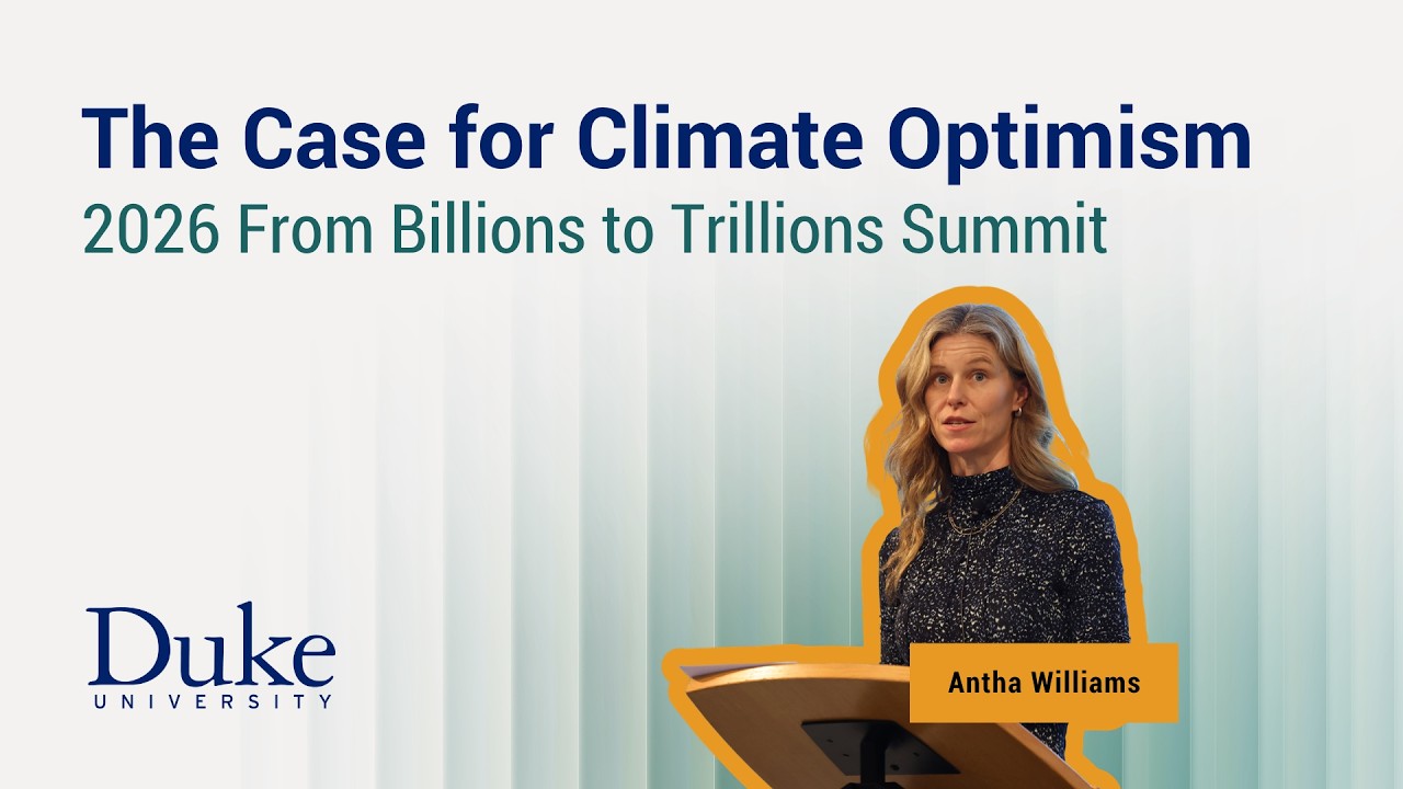 The Case for Climate Optimism | 2026 From Billions to Trillions Summit