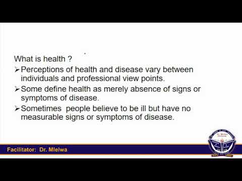 What is disease and WHO definition of Health [for MBBS students].