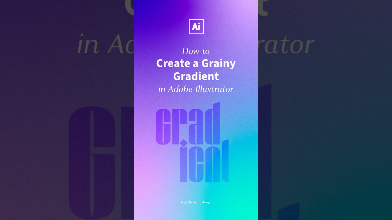 Grainy Gradient | Adobe Illustrator Tutorial #adobeillustratortutorial
