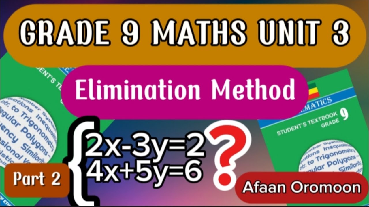 Grade 9 Maths Unit 3|Solving Linear Equation in Two Variables by Elimination Method|Exercise 3.4-3.6