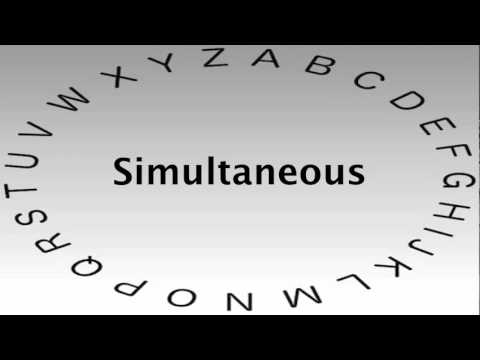 Spelling Bee Words and Definitions — Simultaneous