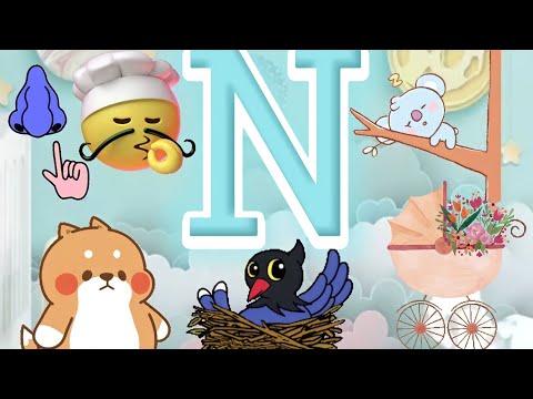 Words that start with letter N for toddlers | words that start with N for kids | N for words