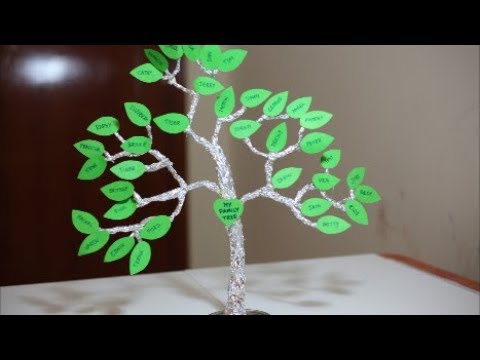 HOW TO MAKE A FAMILY TREE FOR KIDS | Aluminum foil craft ideas | Simple Frugal Life