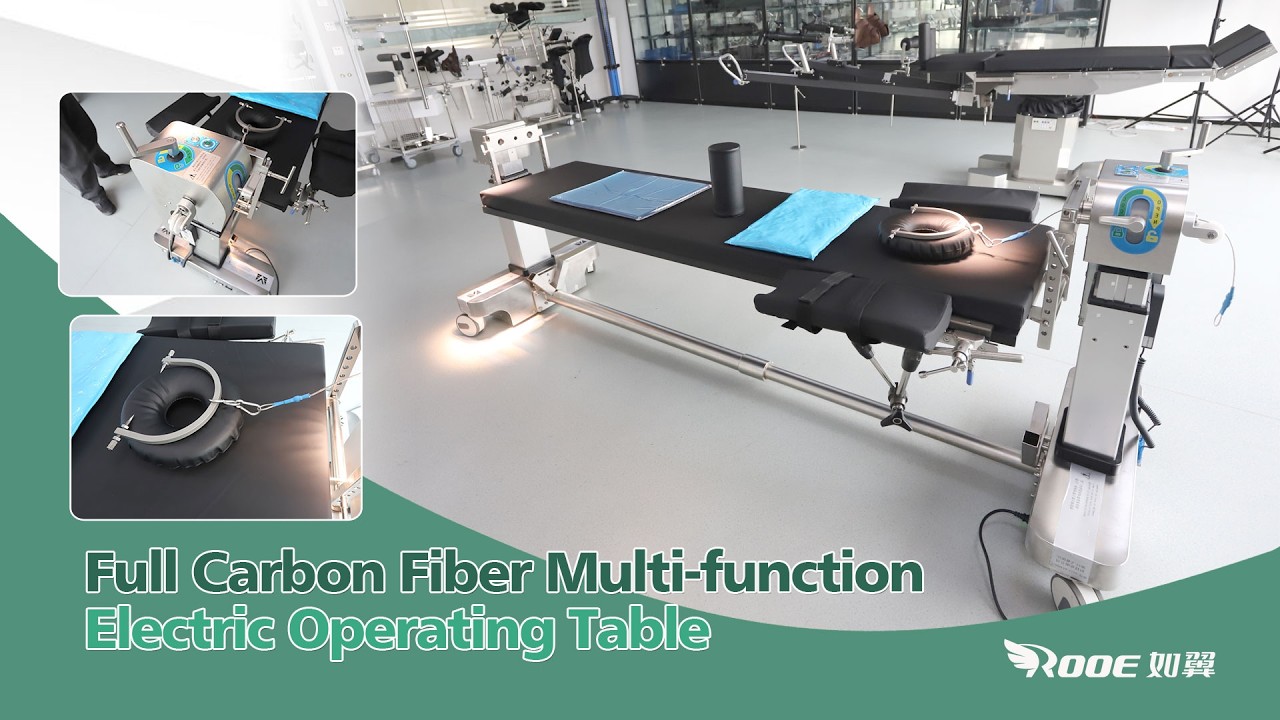 Carbon Fiber Radiolucent 360° Rotating Orthopedic Traction Electric Dual Column Operating Table