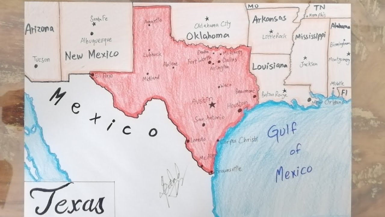 How to draw Texas map SAAD